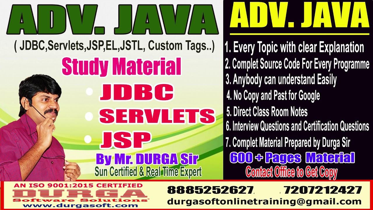 Durga Sir Adv Java Study Material Youtube
