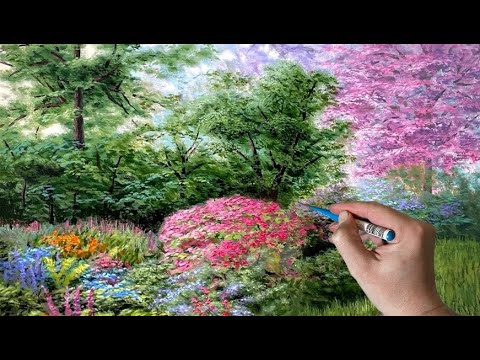 How To Paint A Landscape Tutorial Youtube