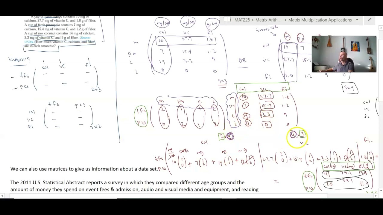 Matrix Multiplication Using Desmos Youtube