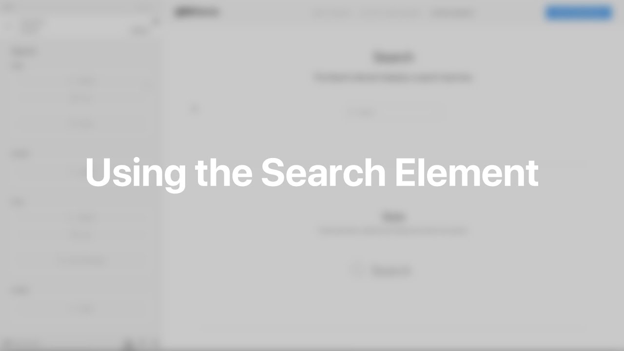 Using The Search Element Yootheme Documentation Wordpress Youtube