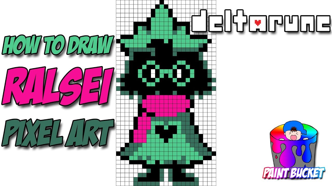 How To Draw Ralsei Deltarune Undertale Pixel Art 8 Bit Step By Step