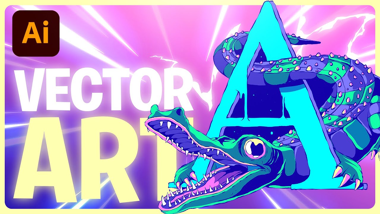 Alligator Illustration Process From Sketch To Vector In Adobe