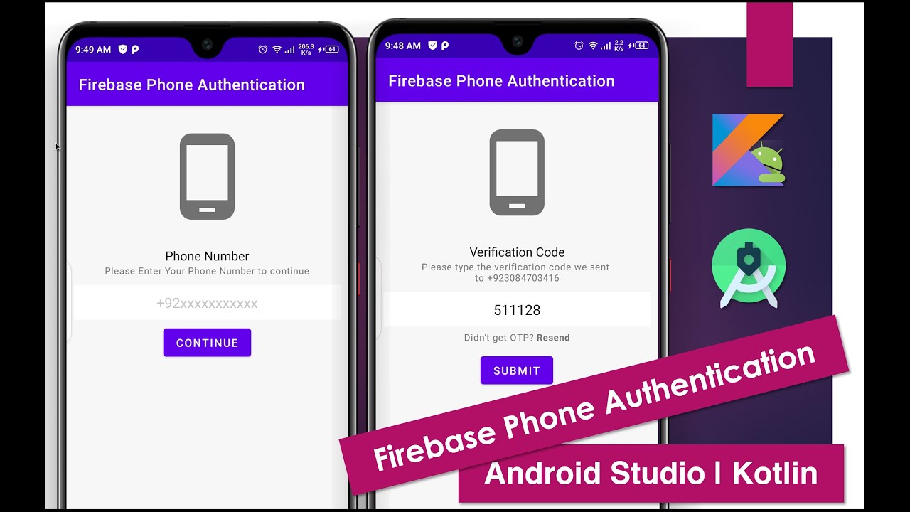 Firebase Phone Authentication Android Studio Kotlin Youtube
