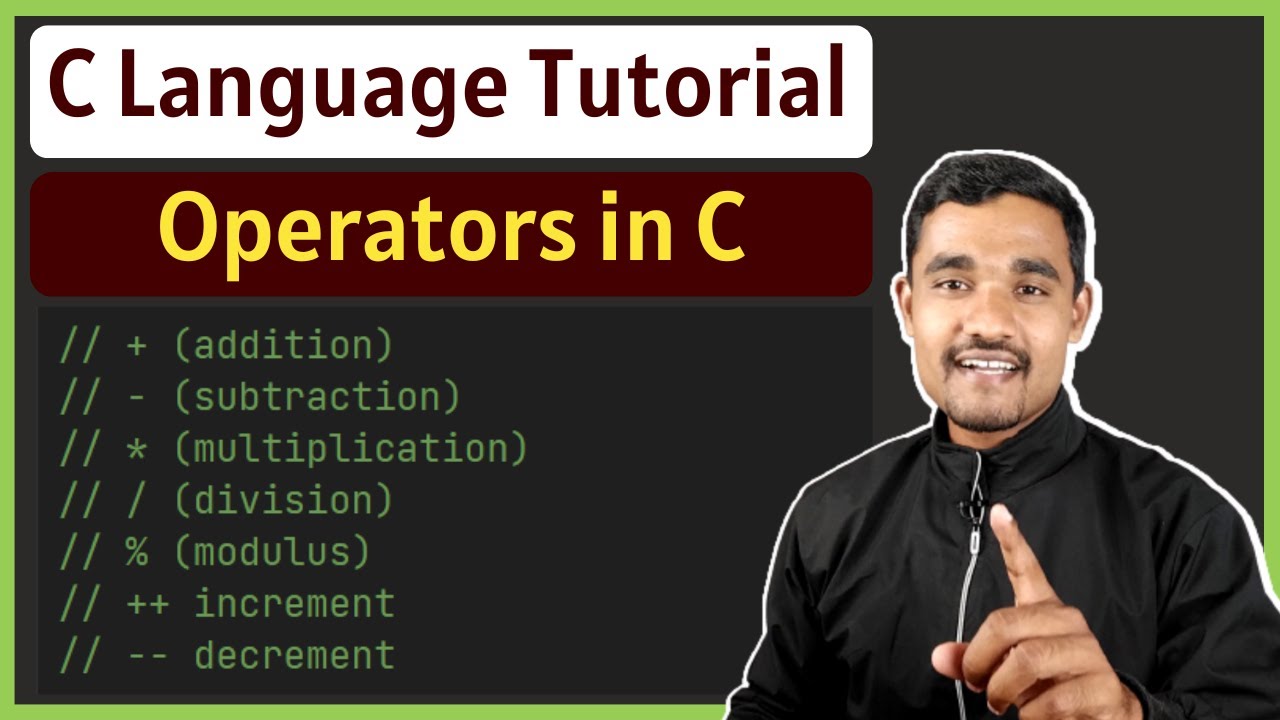 Operators In C C Language Tutorial For Beginners Youtube