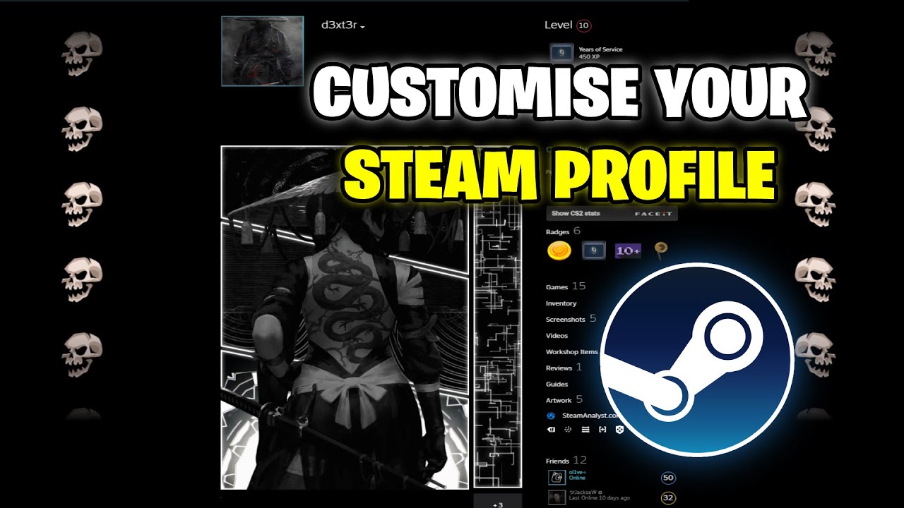 How To Customize Your Steam Profile 2025 Full Guide Artwork Youtube