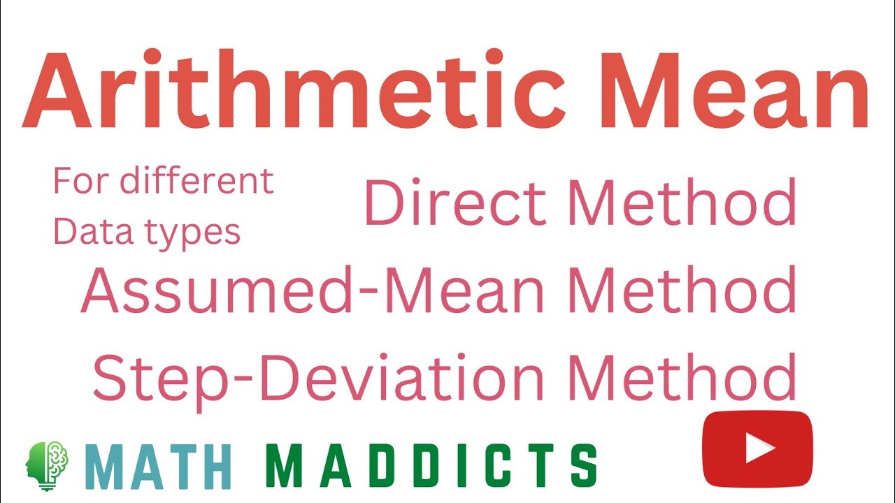 Arithmetic Mean Statistics Youtube