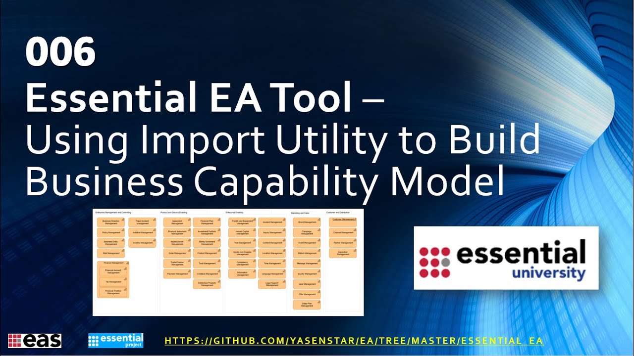 Essential Ea Tool 006 Using Import Utility To Bulk Create Capability