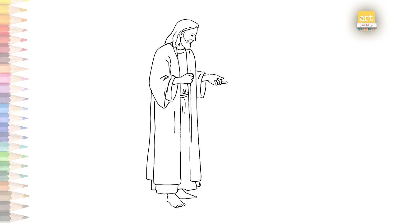 How To Draw Jesus Christ Jesus Drawing Easy Drawings Step By Step