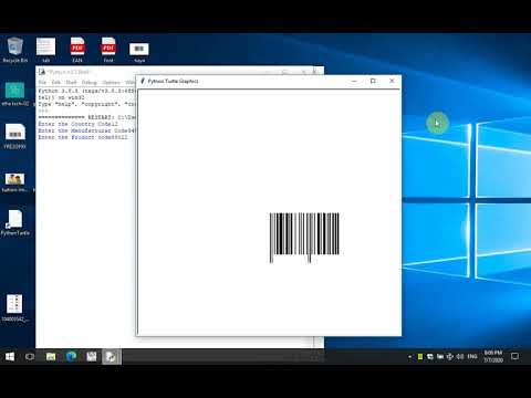 Ean 13 Barcode Generator In Python Using Turtle Module Youtube