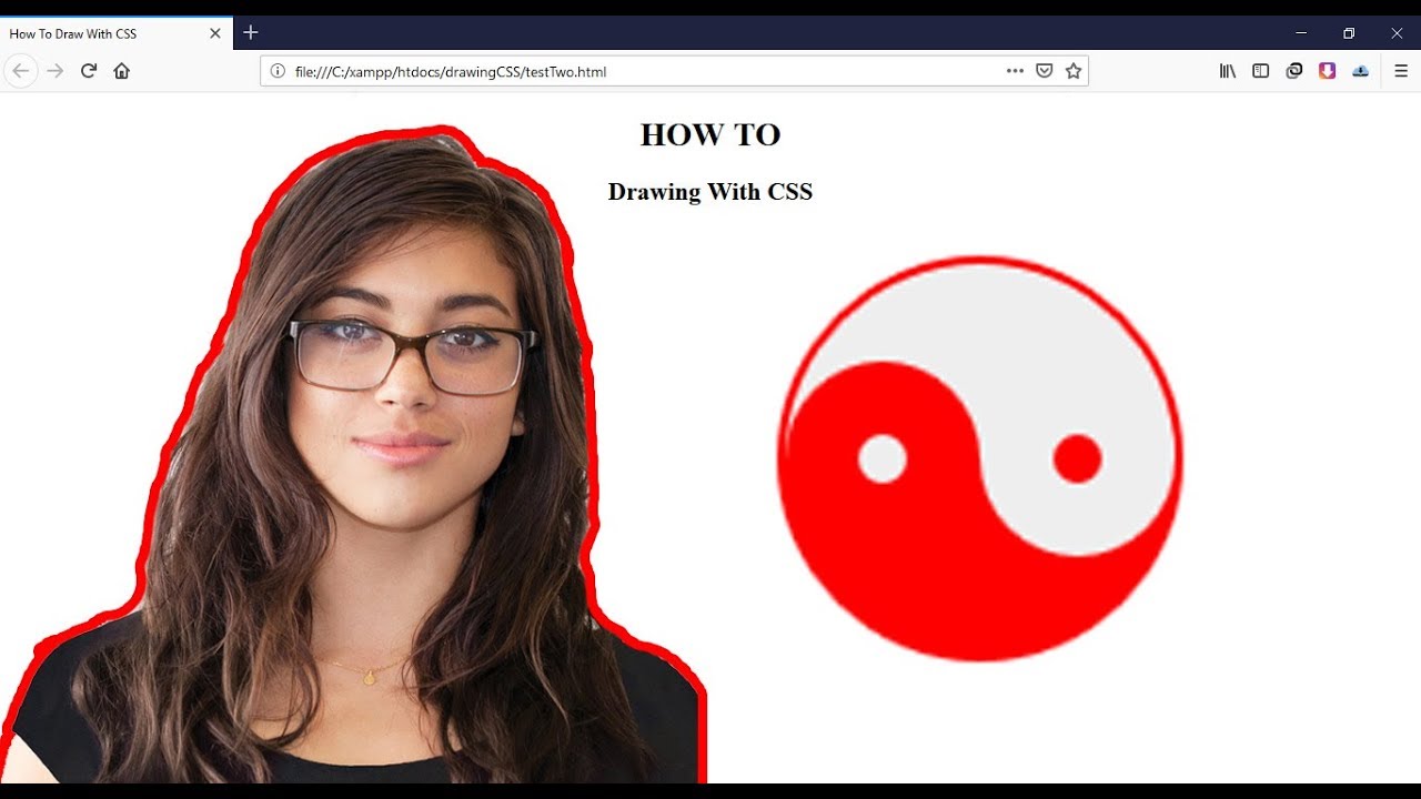How To Draw Ying Yang With Css Html Tutorial Web Programming Youtube