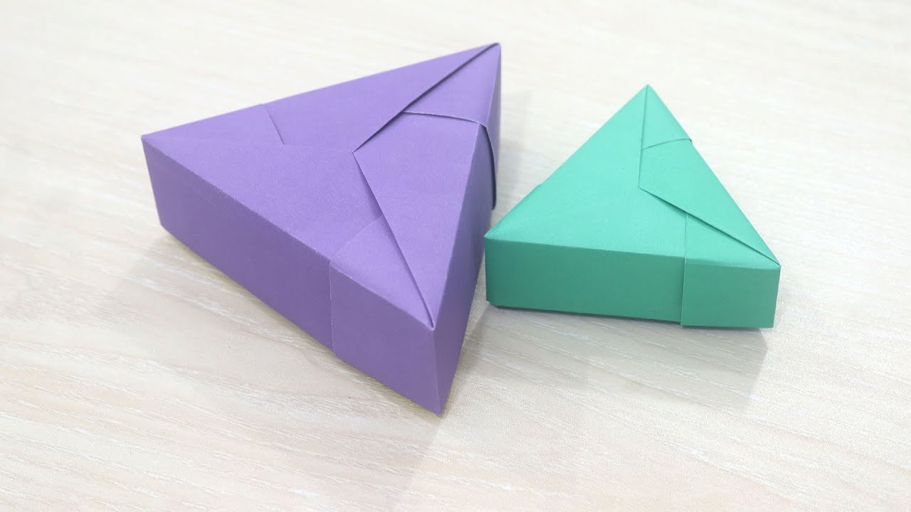 Origami Triangular Box Tutorial Origami Box Tutorial By Athalour On