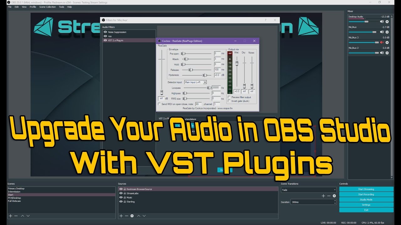 How To Tutorial Upgrade Your Audio In Obs Studio With Vst Plugins