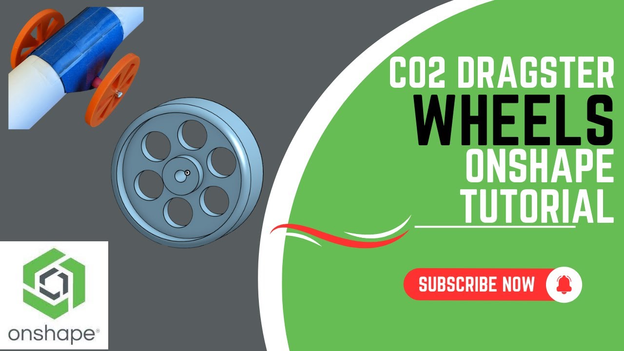 Onshape 3d Printable Wheels For Co2 Dragsters Easy Tutorial Youtube