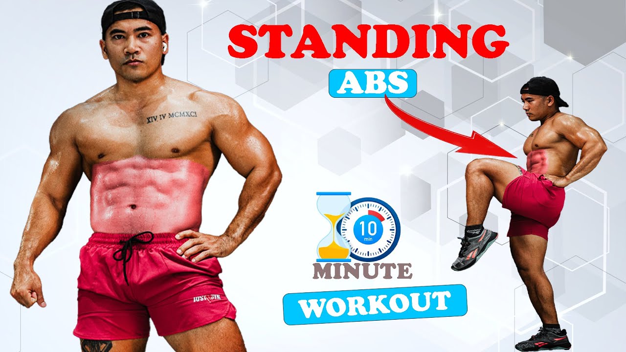 10 Min Standing Abs Workout Youtube