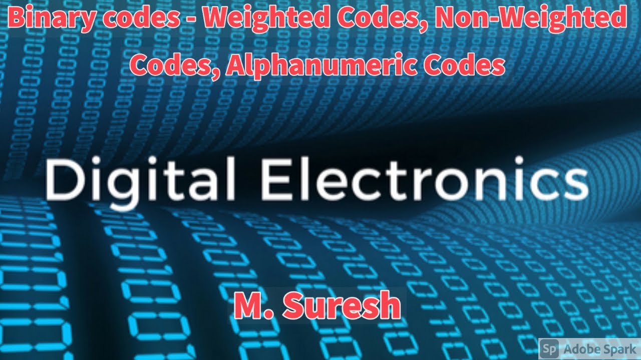 10 09 2020 Digital Electronics Binary Codes Weighted Codes Non