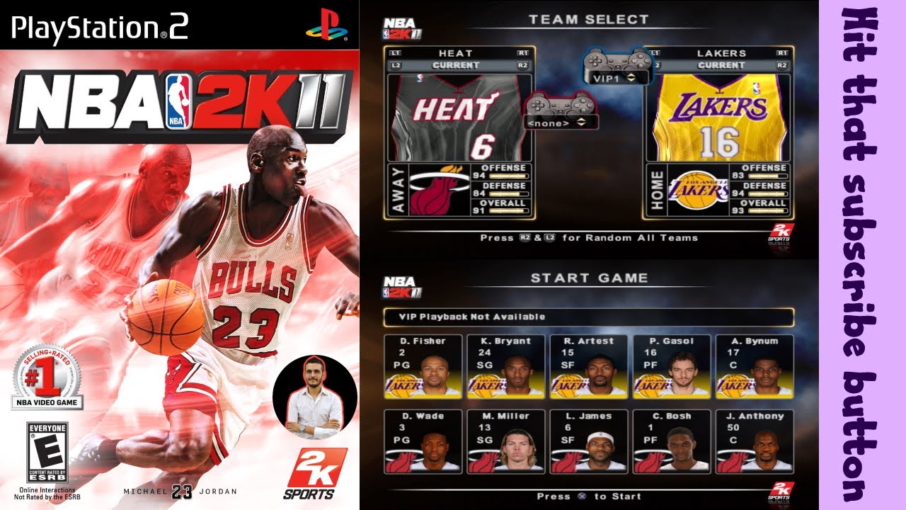 Nba 2k11 Ps2 Multiplayer Gameplay Classic Nba Basketball With