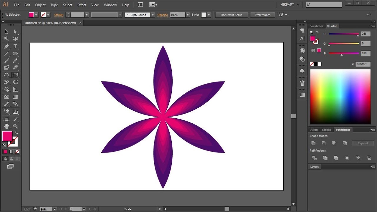 Illustrator Flower Design