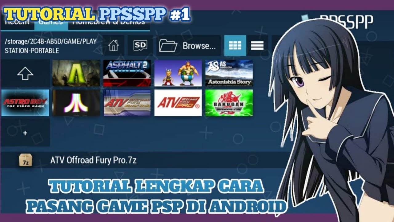 Cara Pasang Game Ppsspp Di Android Youtube