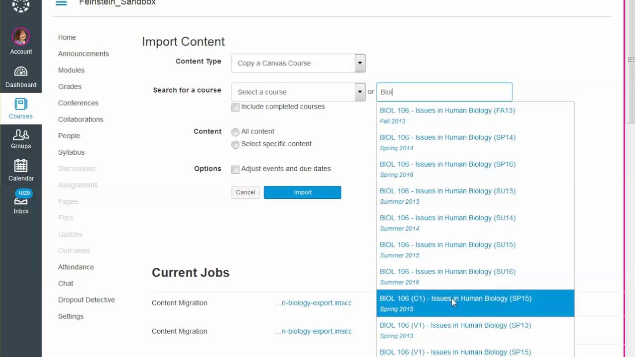Canvas Copy Entire Course Youtube