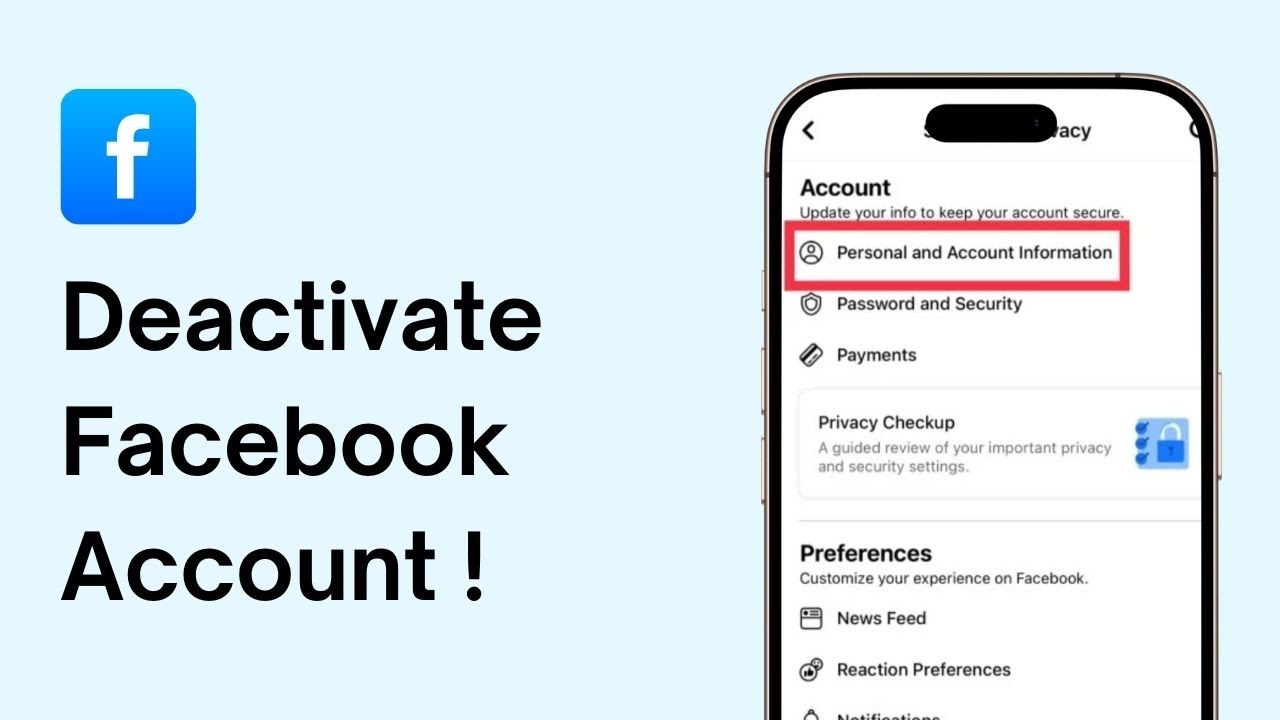 How To Deactivate A Facebook Account 2025 Working Youtube