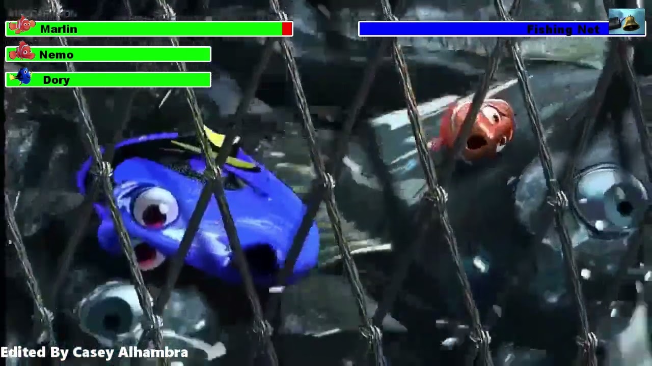 Finding Nemo 2003 Fishing Net Rescue With Healthbars Youtube