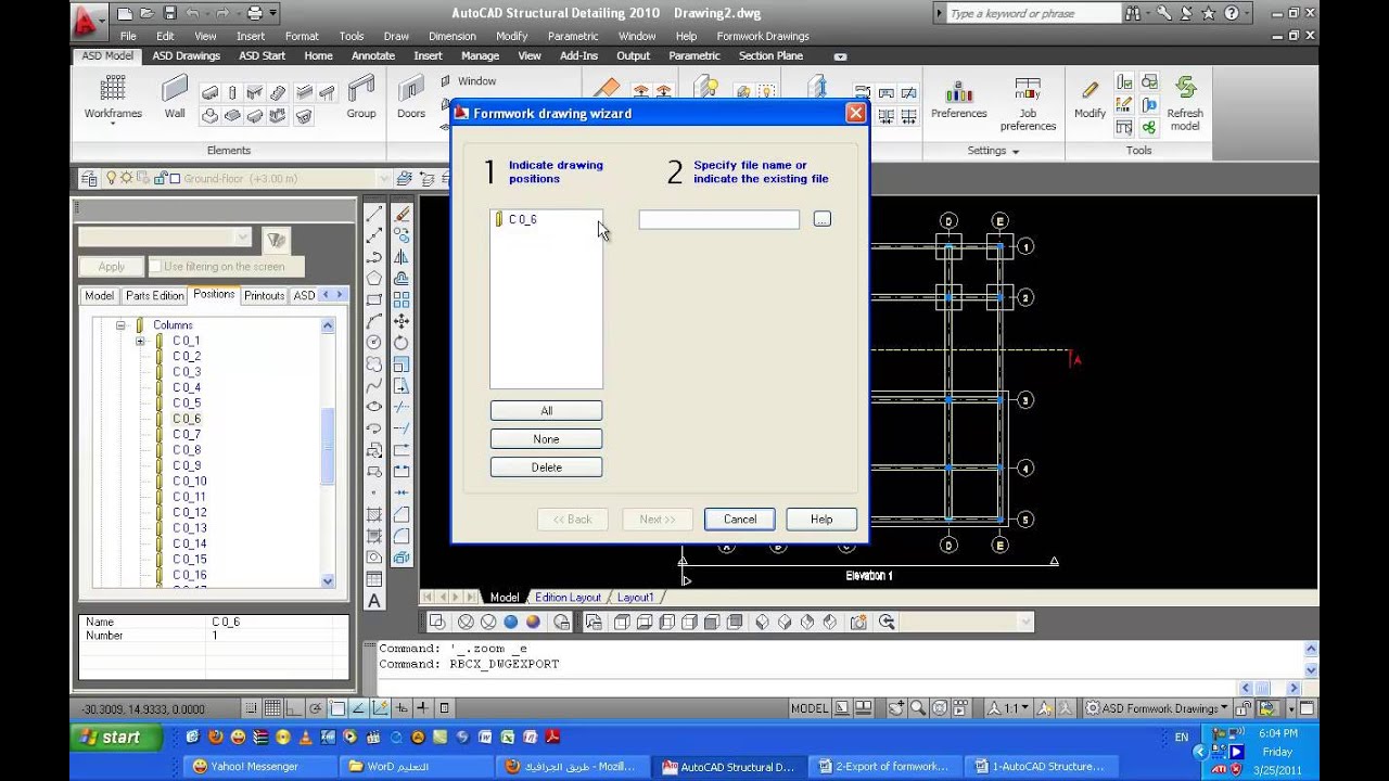 02 Asd Formwork Export The Element Position With 3 Methods Part 1