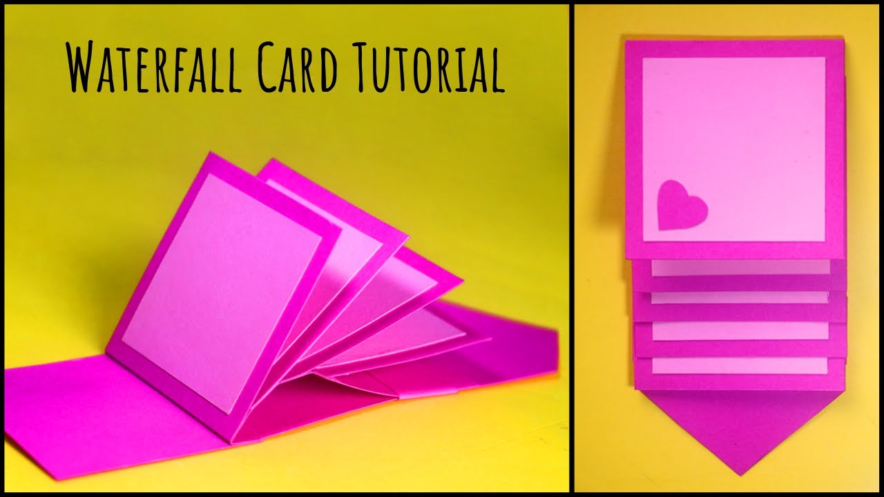 How To Make Waterfall Card Easy Step By Step Tutorial Youtube