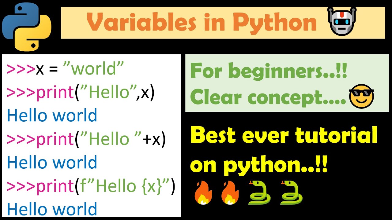 Python Variables For Beginners Full Concept In One Video