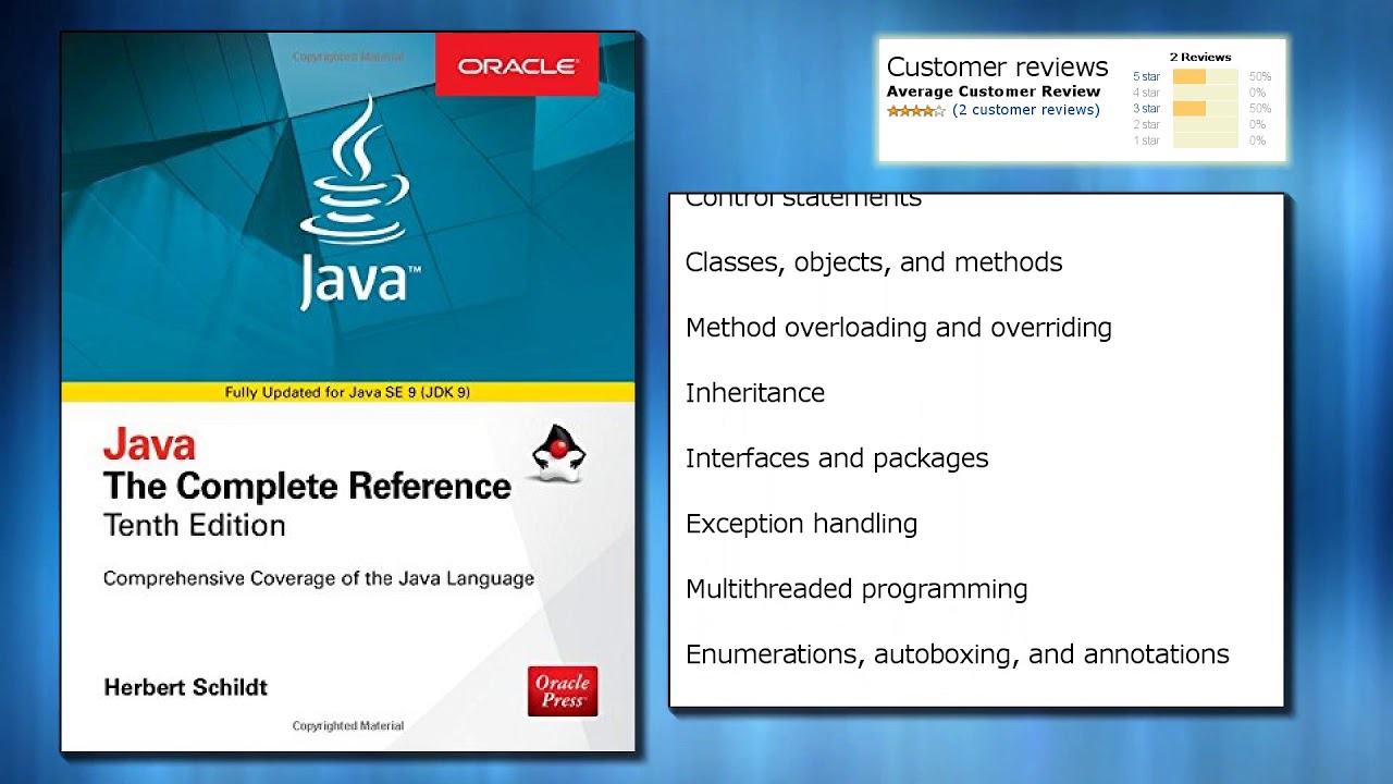 Java The Complete Reference Tenth Edition Youtube