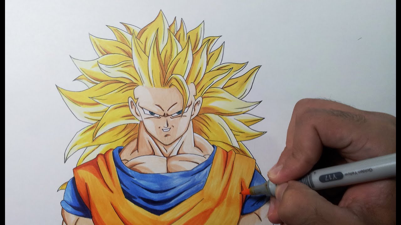 Drawing Goku Ssj3 Super Saiyan 3 Youtube