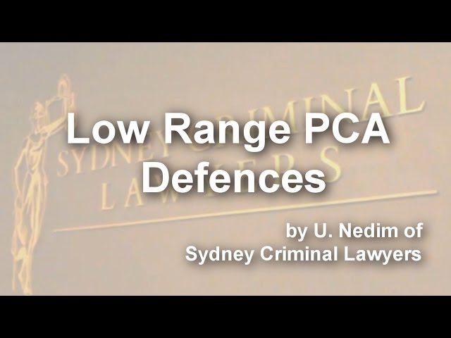 Low Range Pca Defences Sydney Criminal Lawyers