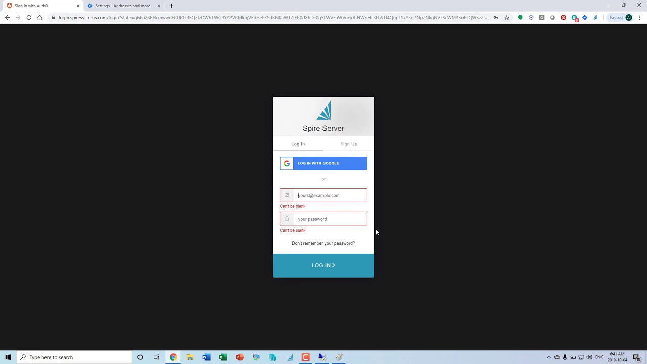 Registering Spire Youtube