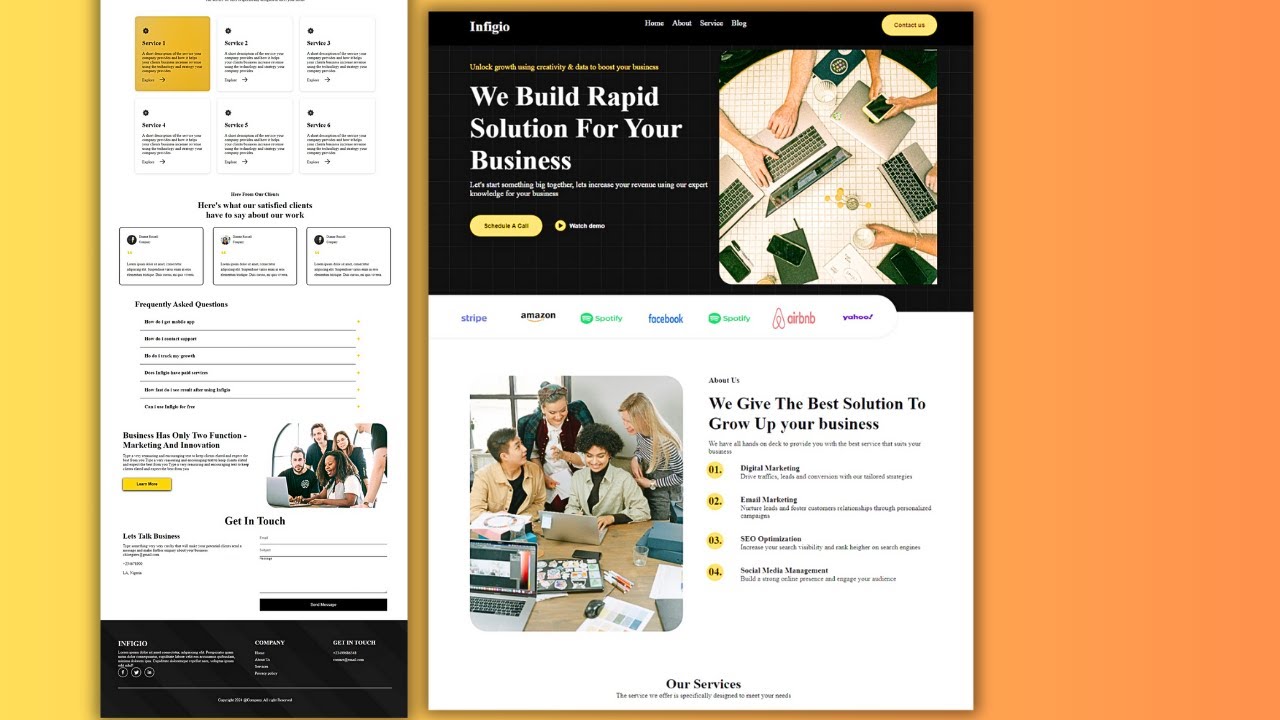 Build A Digital Marketing Landing Page Using React Js React Js