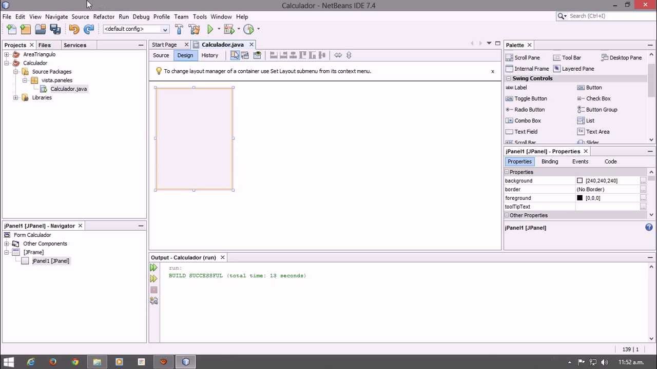 Como Usar Netbeans Paneles Youtube
