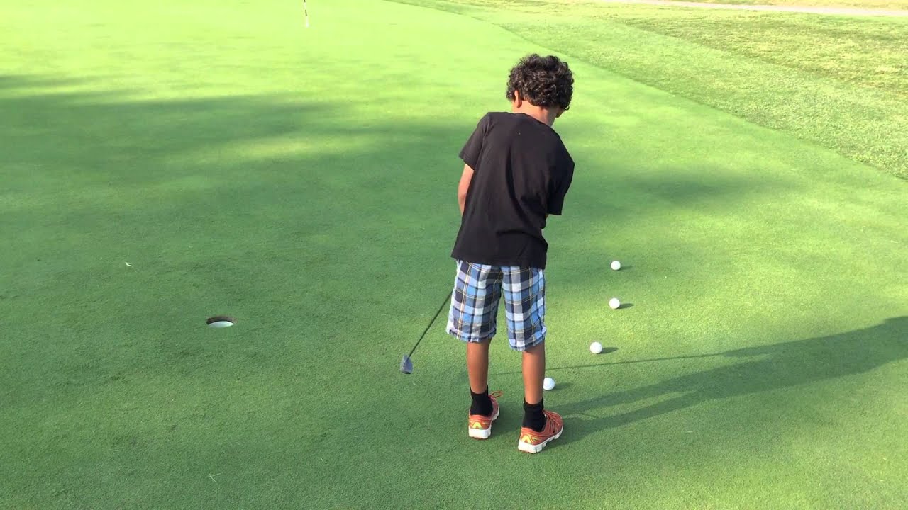 8 Year Old Golf Phenom Putts 7 Down The Drain Youtube