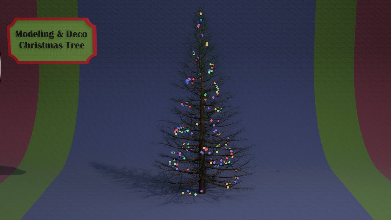 Modeling Lights And Decorating Christmas Tree In Blender Youtube
