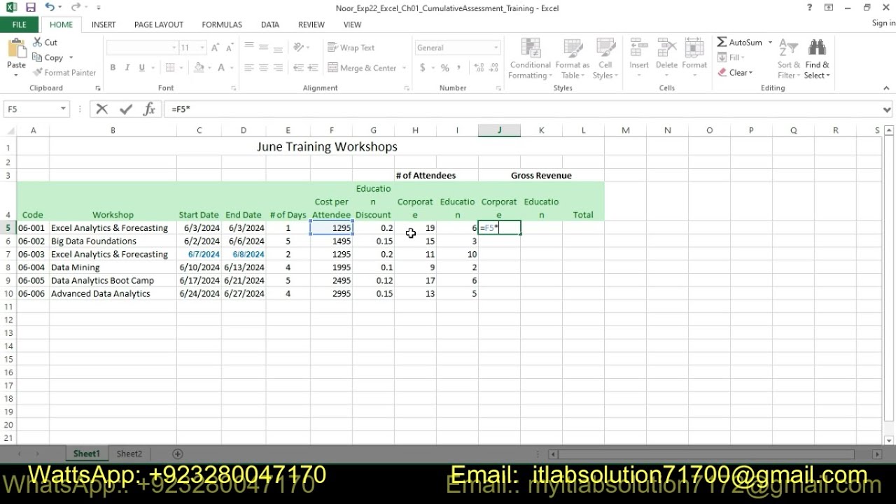 Exp22 Excel Ch01 Cumulativeassessment Excel Chapter 1 Cumulative