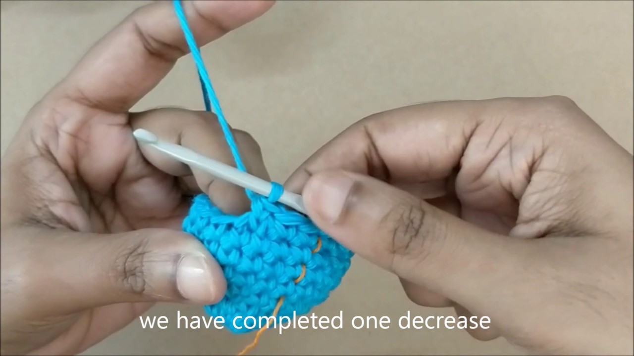 Single Crochet Invisible Decrease Right Handed Version Youtube