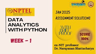 Data Analytics With Python Week 5 Solution Answers 2025 January Nptel