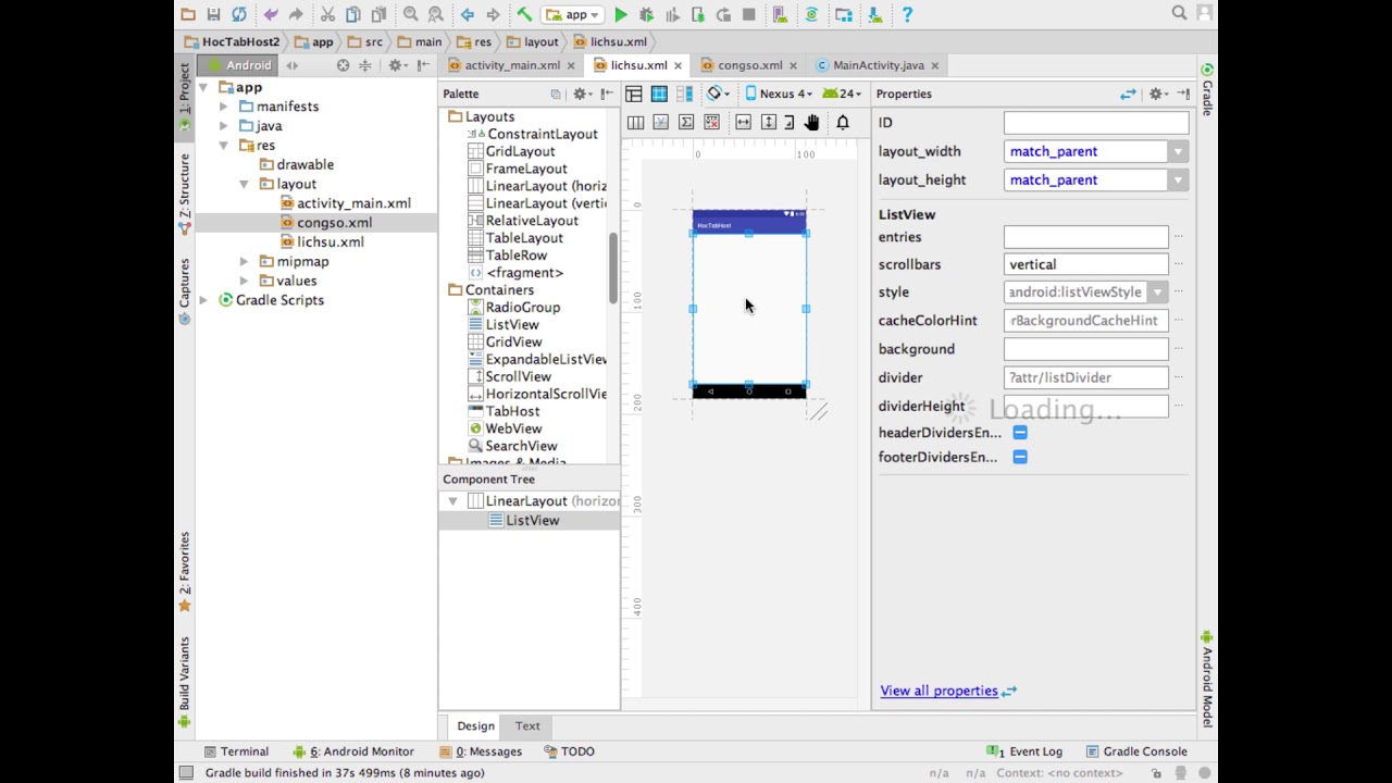 Lập Trình Android Tabhost Youtube