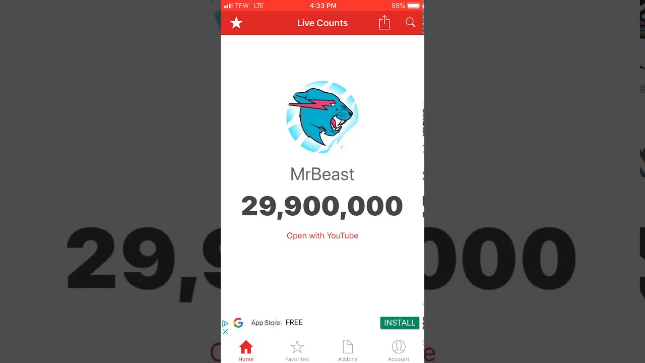 Mrbeast Subscriber Count Youtube