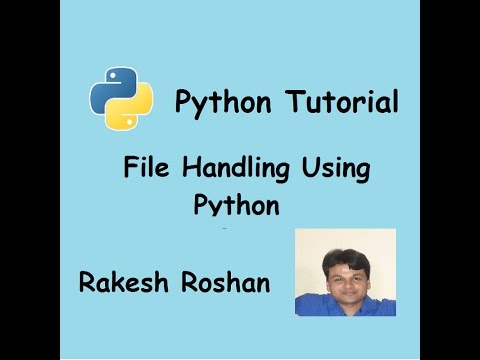 Tutorial On Python File Handling Using Python Youtube