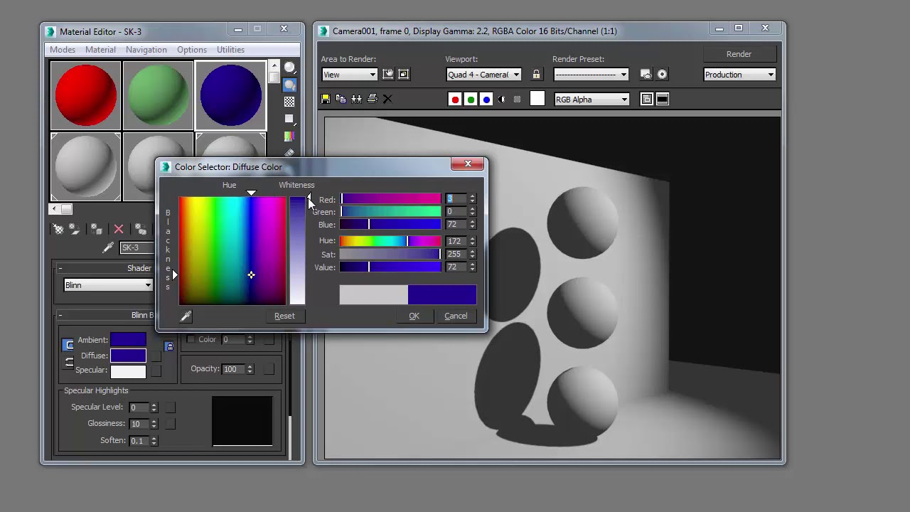 Working With Diffuse Materials In 3dmax Youtube