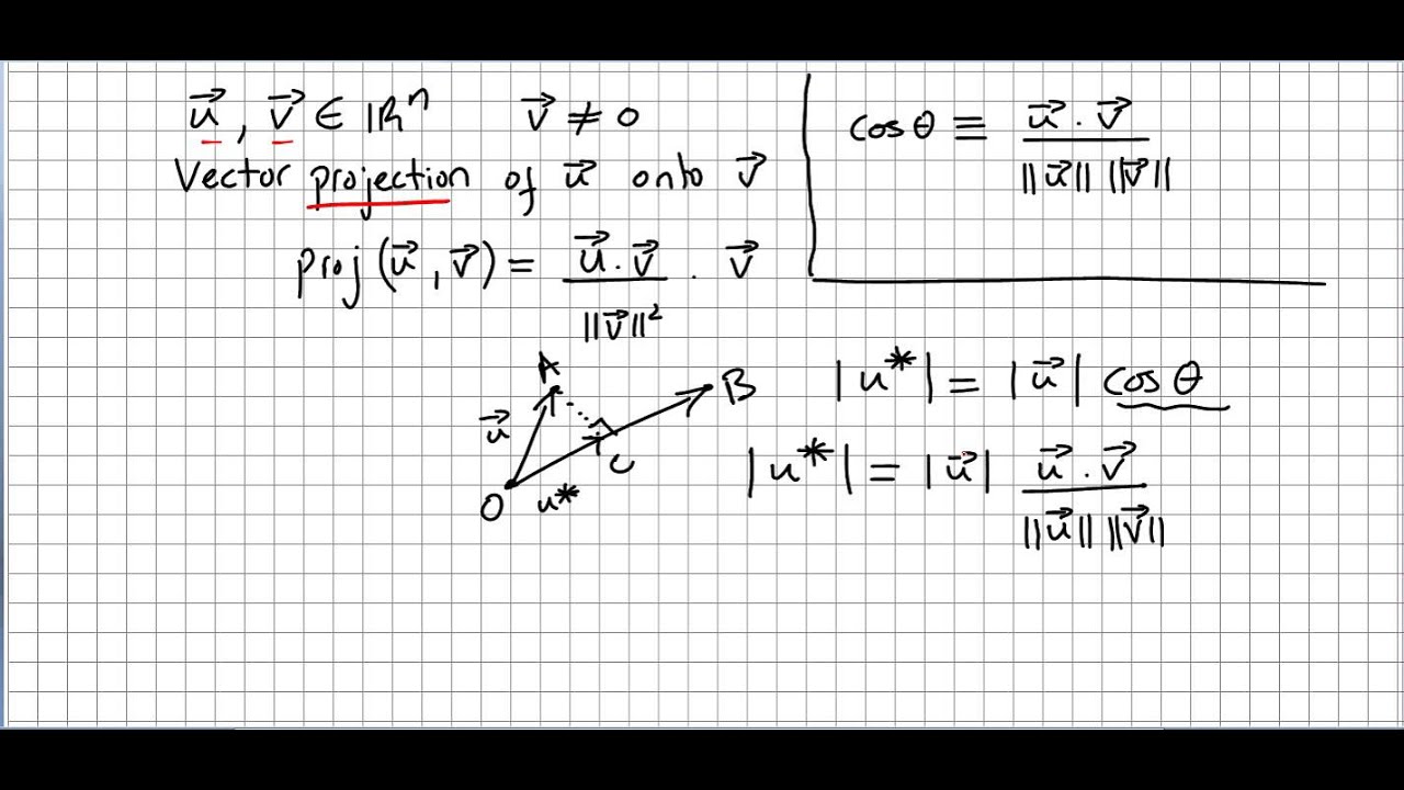 Linear Algebra 37 Vector Projection Youtube