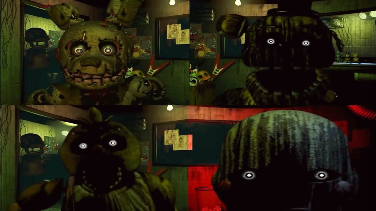 Fnaf 3 All Jumpscares Youtube