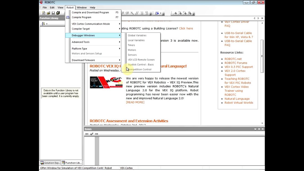 Robotc Vex Programming Tutorial Qleroenter