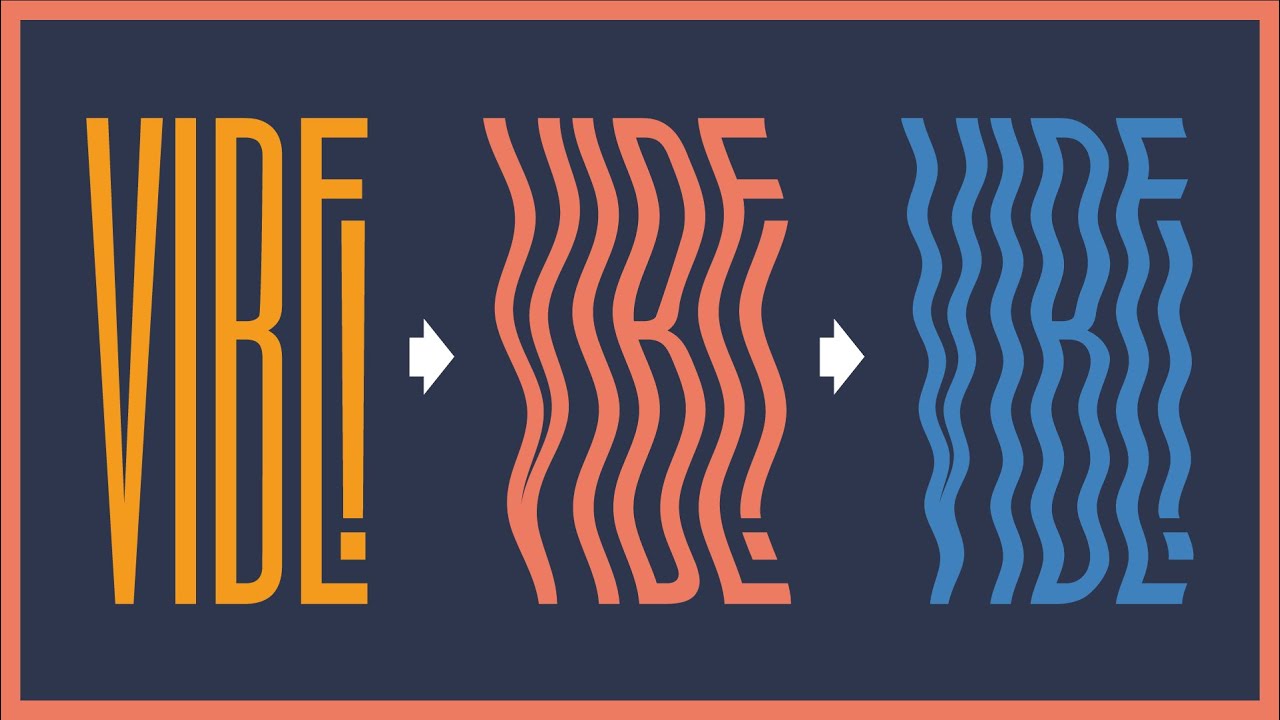 Create A Wavy Text Effect In Illustrator With Free Template Youtube