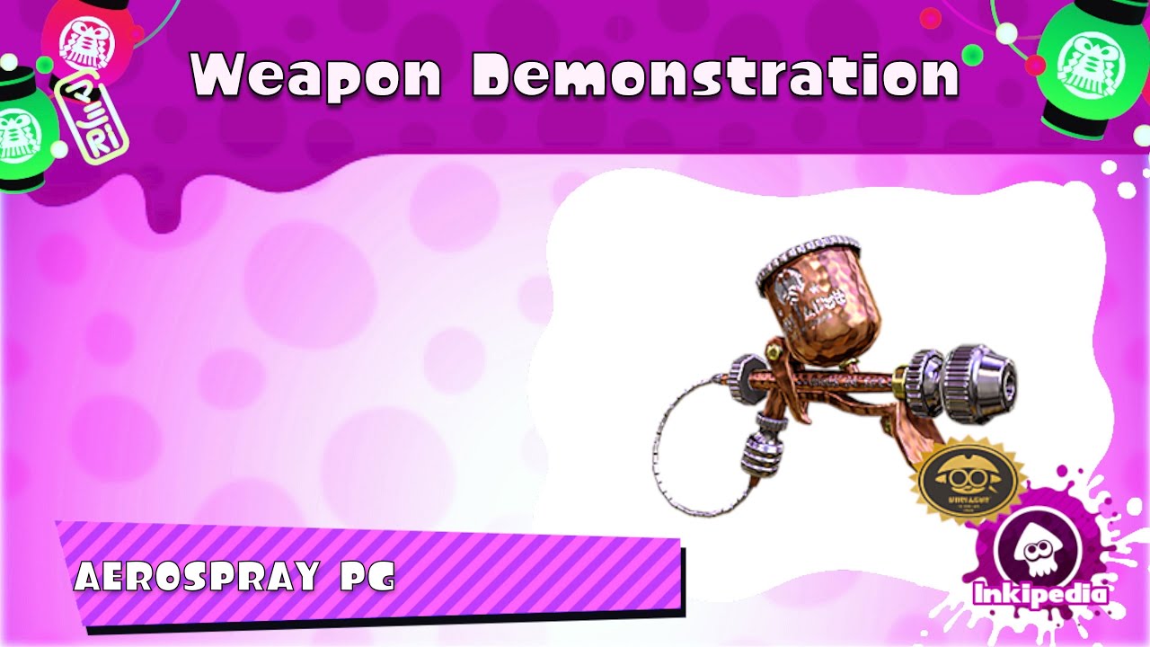 Aerospray Pg Weapon Demonstration Splatoon Youtube