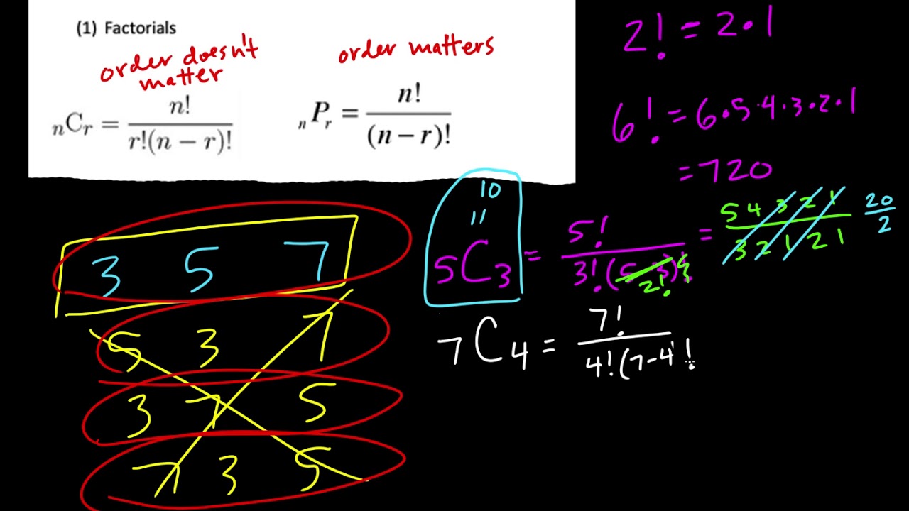 4 7 Combinations And Permutations Part 1 Youtube