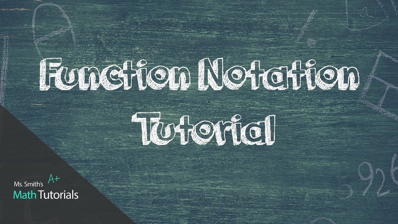 Function Notation Tutorial Youtube